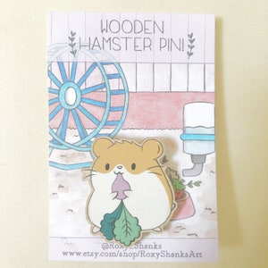 Hamster Pins Wooden Hamsters Cute Gift Pin Hammy - Etsy