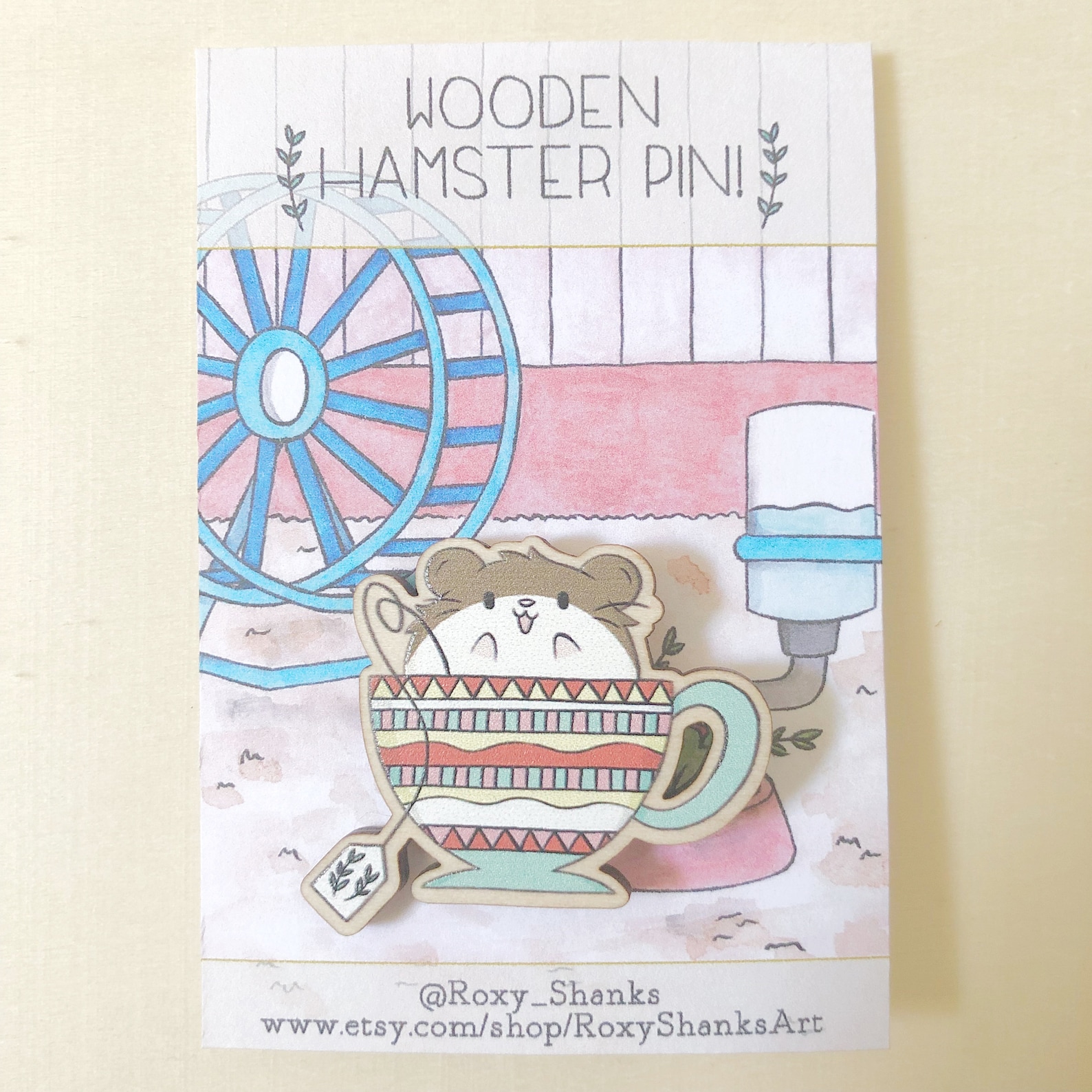 Hamster Pins Wooden Hamsters Cute Gift Pin Hammy - Etsy