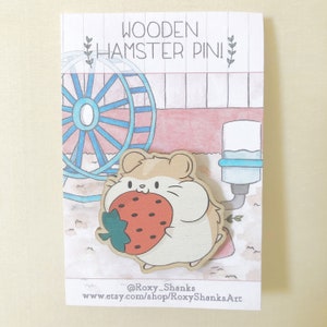 Hamster Pins Wooden Hamsters Cute Gift Pin Hammy - Etsy