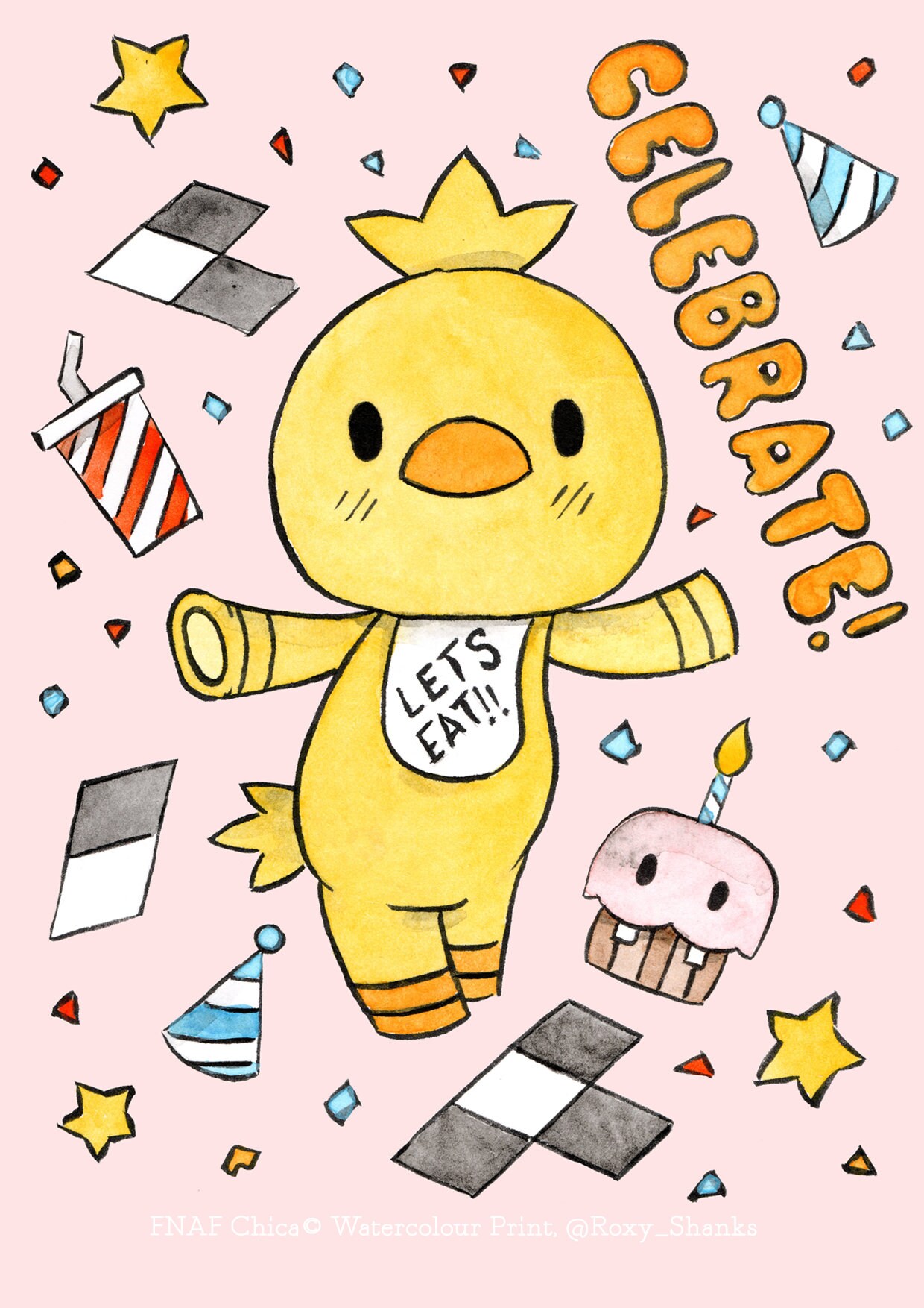 Fnaf Sticker Pack and A6 Prints Five Nights at Freddys Gaming | Etsy