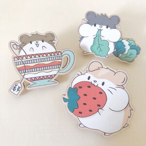 Hamster Pins Wooden Hamsters Cute Gift Pin Hammy - Etsy