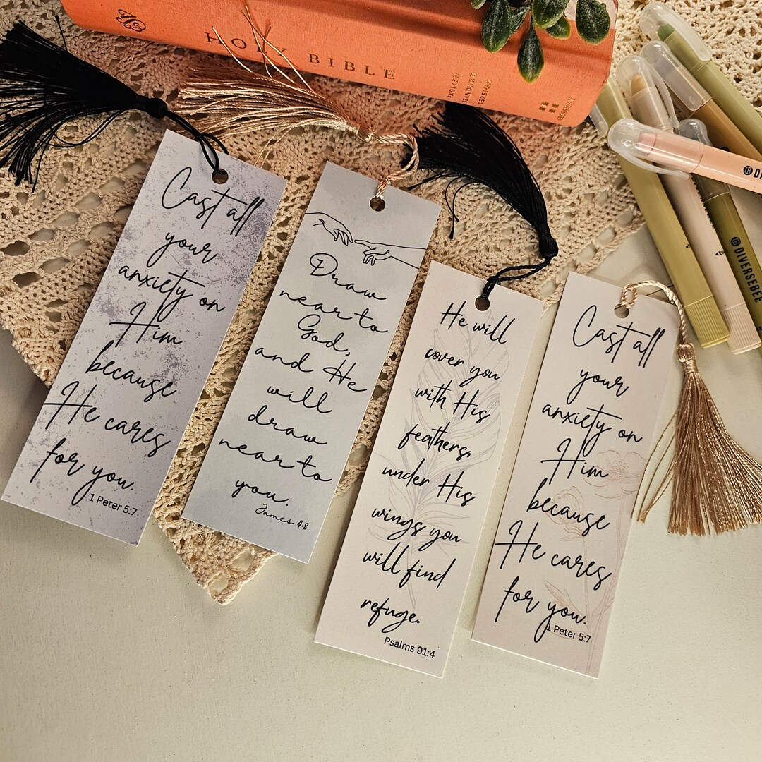 Bible Verse Bookmarks Single Bookmark - Etsy
