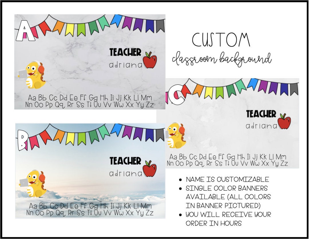 Digital Custom Classroom Background ESL TEACHING Vipkid - Etsy