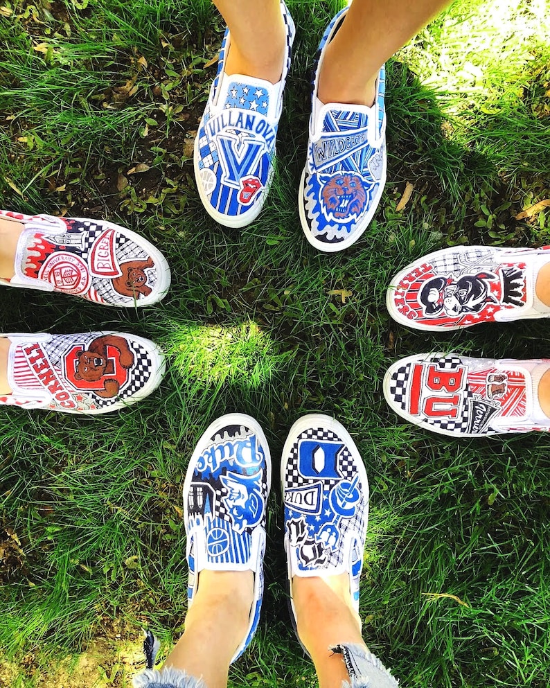Custom College or Team Shoes - Etsy