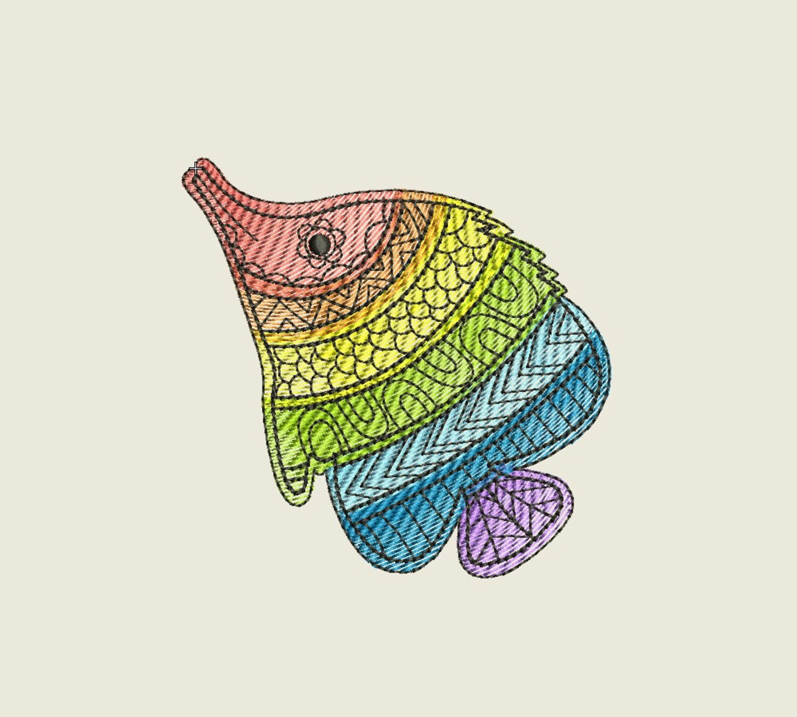 Embroidery designs Marine fish machine embroidery ocean sea | Etsy