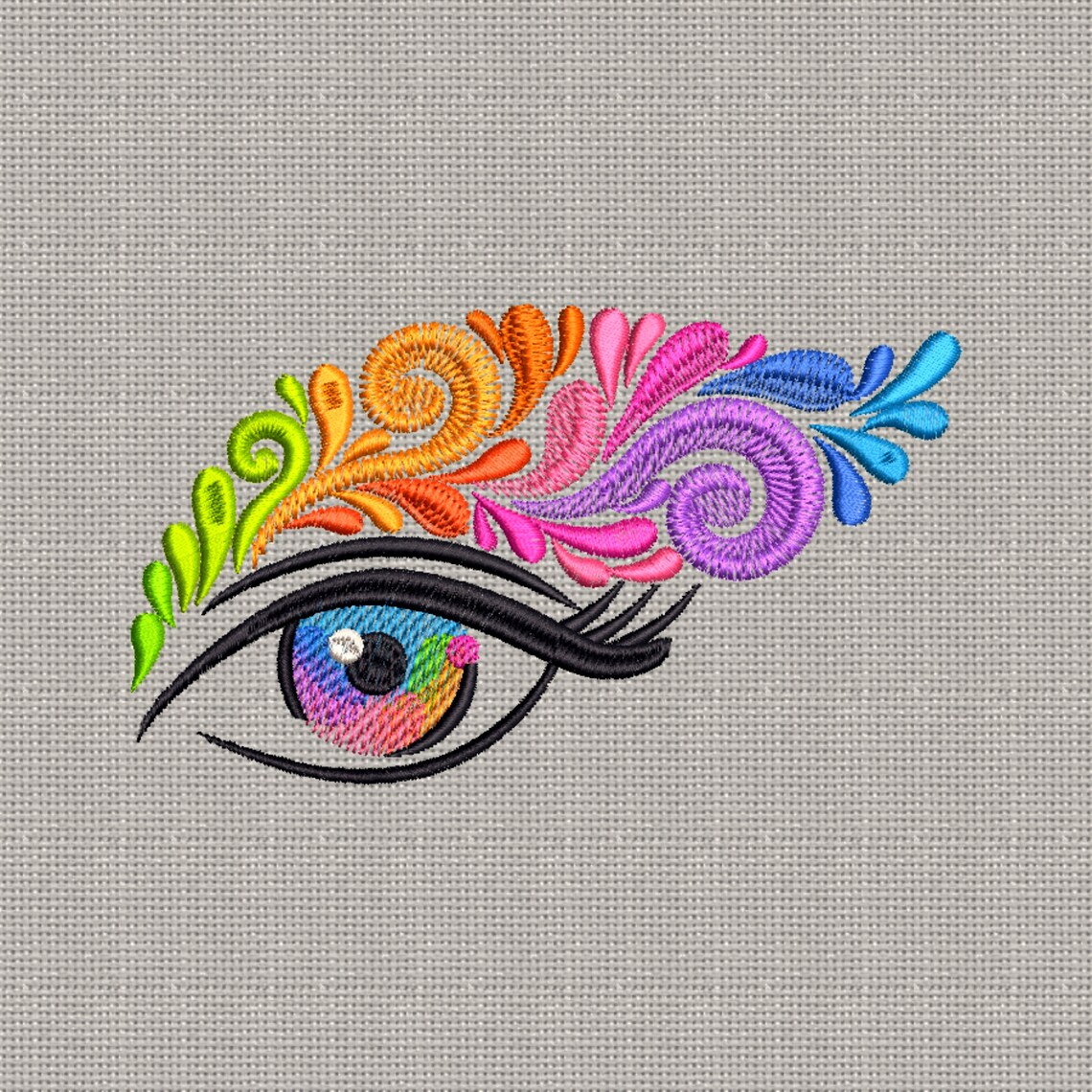 Embroidery Design Rainbow Embroidery Designs Eye | Etsy