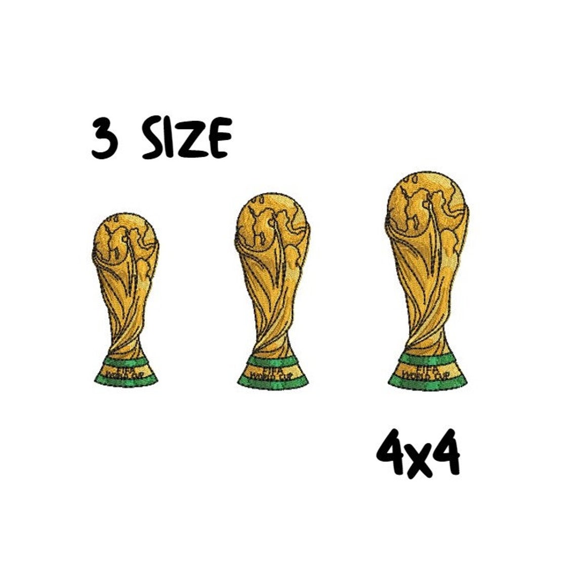 Cup Football Embroidery Designs FIFA World Cup Qatar 2022 - Etsy