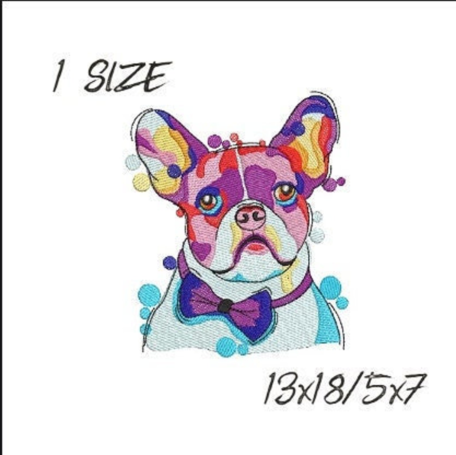 French Bulldog Embroidery Design Embroidery Designs Dog - Etsy