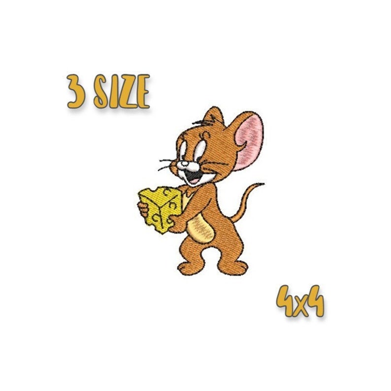 Jerry Embroidery Designs Mouse Embroidery Design - Etsy