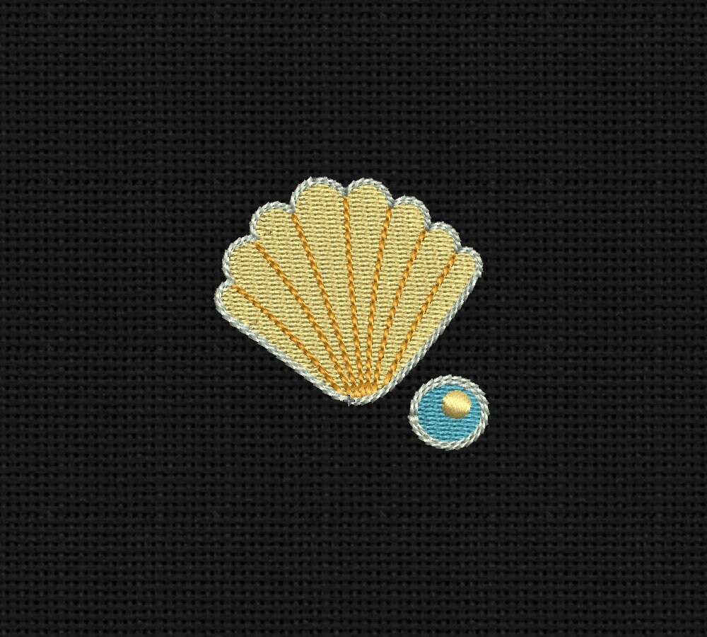 Machine Embroidery Design Shell Scallop Mask Embroidery | Etsy