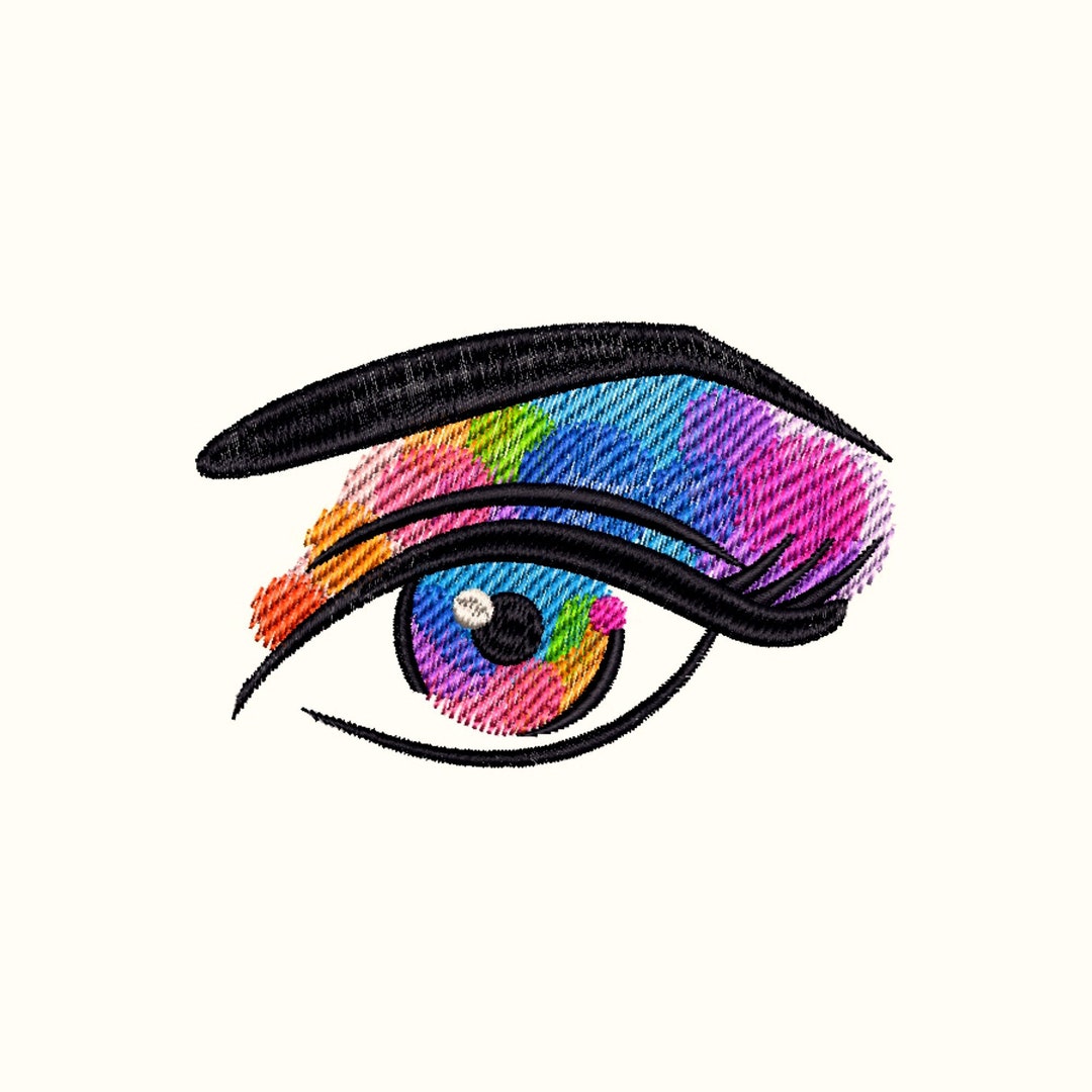 Eye Embroidery Design, Makeup Embroidery Designs - Etsy