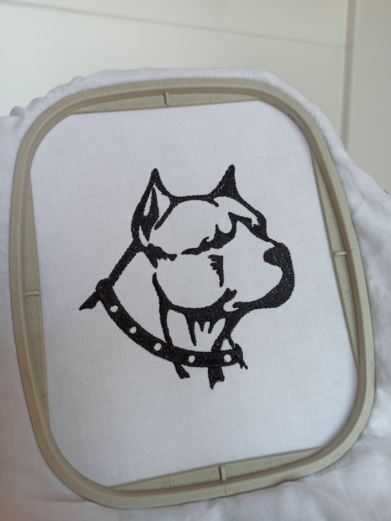 Pit Bull Embroidery Design Embroidery Designs Dog - Etsy