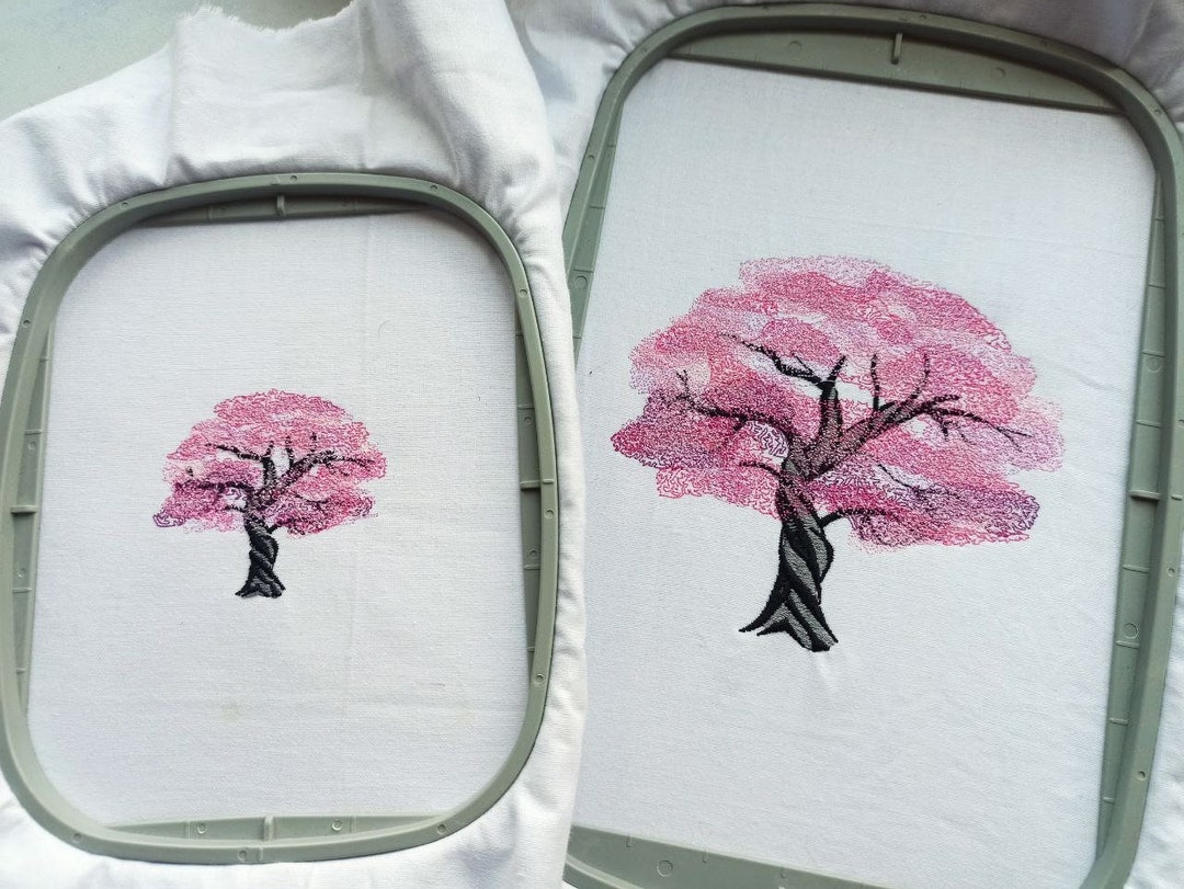 Embroidery Design Sakura, Embroidery Designs Tree - Etsy