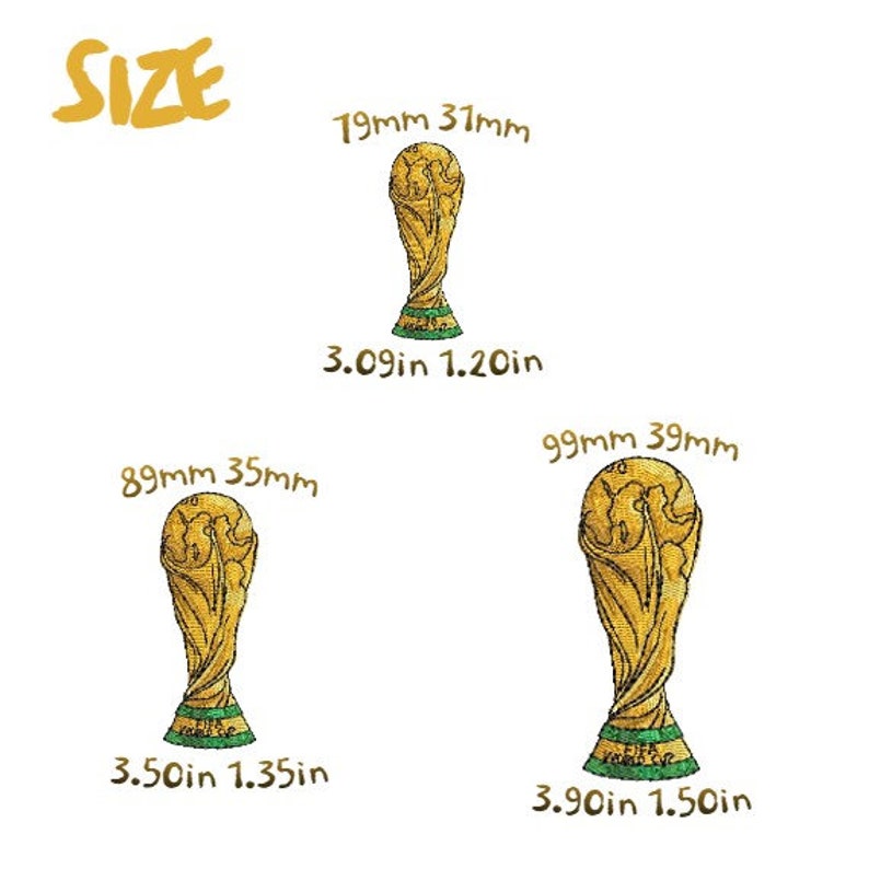 Cup Football Embroidery Designs FIFA World Cup Qatar 2022 - Etsy