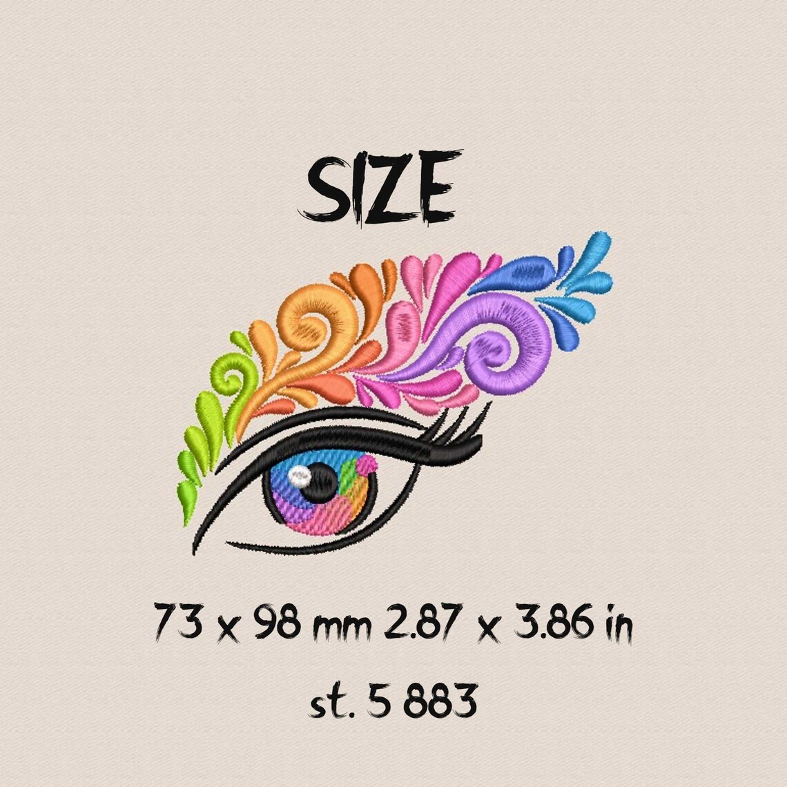 Embroidery Design Makeup Embroidery Designs Eye | Etsy