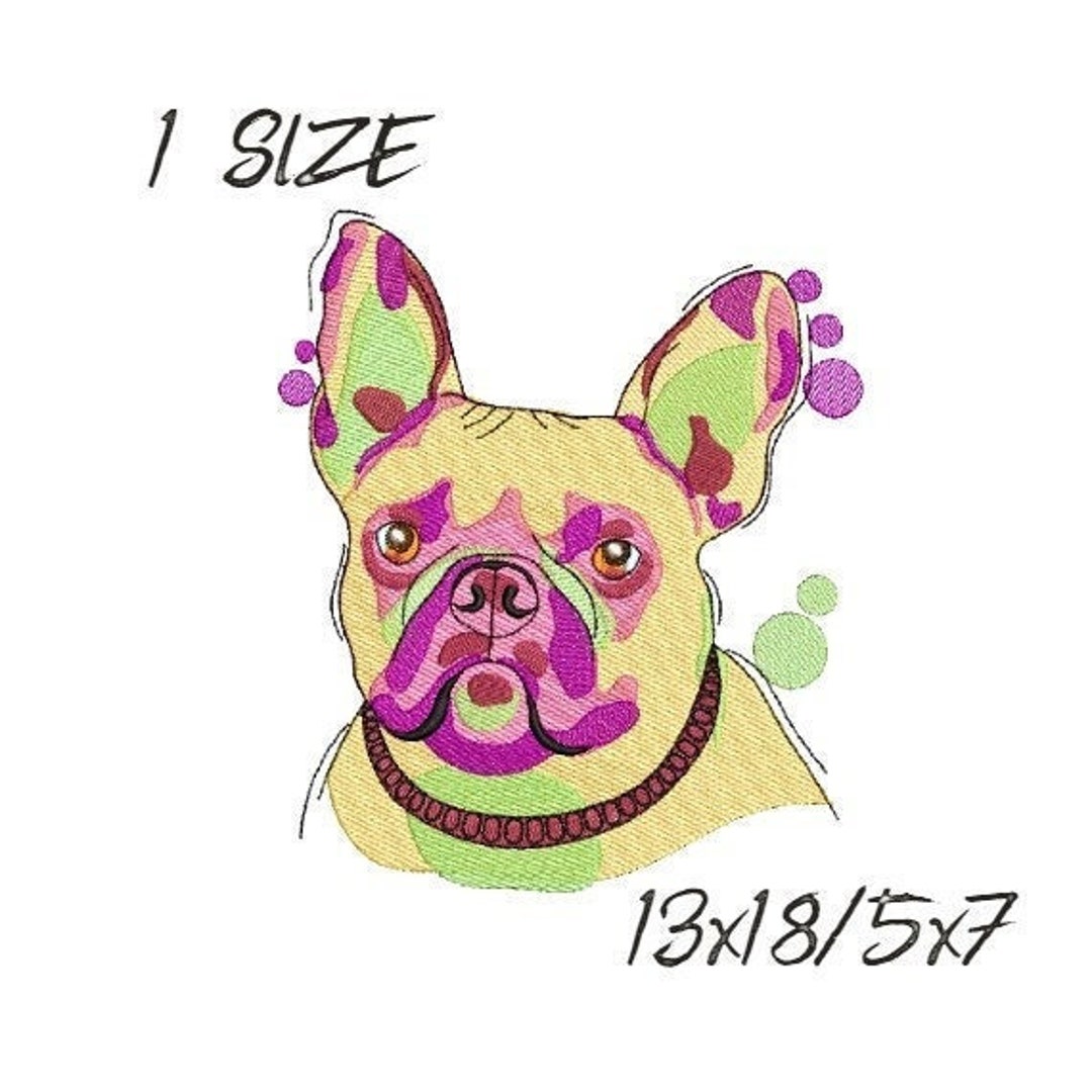 French Bulldog Embroidery Design Embroidery Designs Dog - Etsy