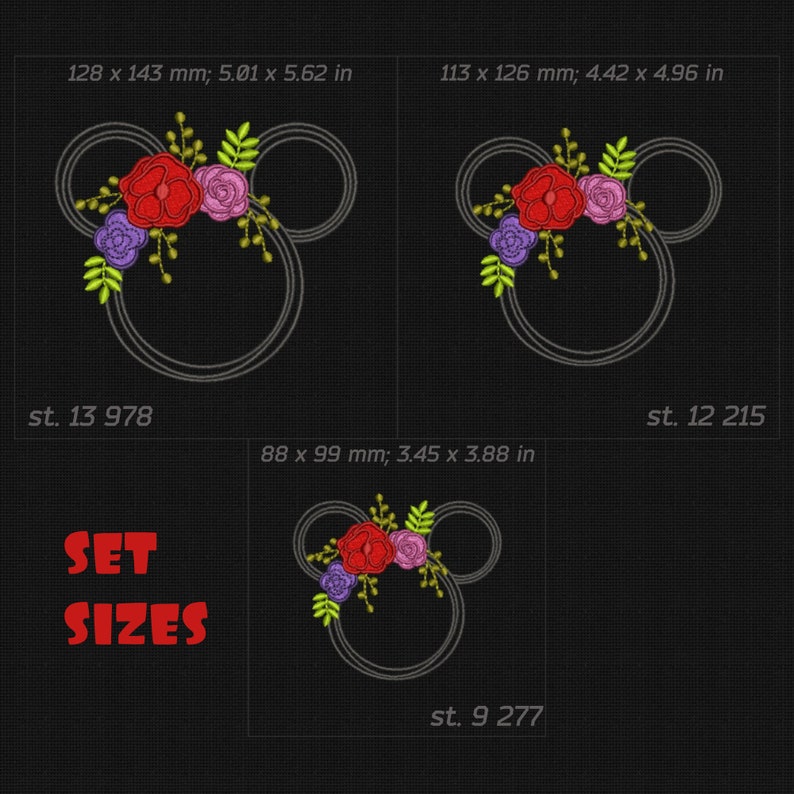 Mouse Embroidery Designs - Etsy