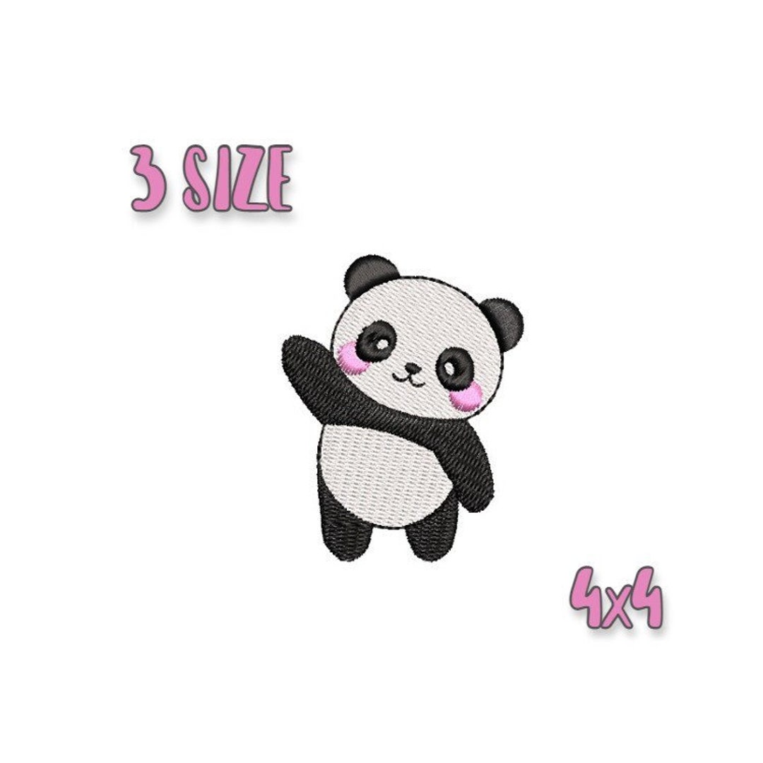 Panda Embroidery Design Mini - Etsy