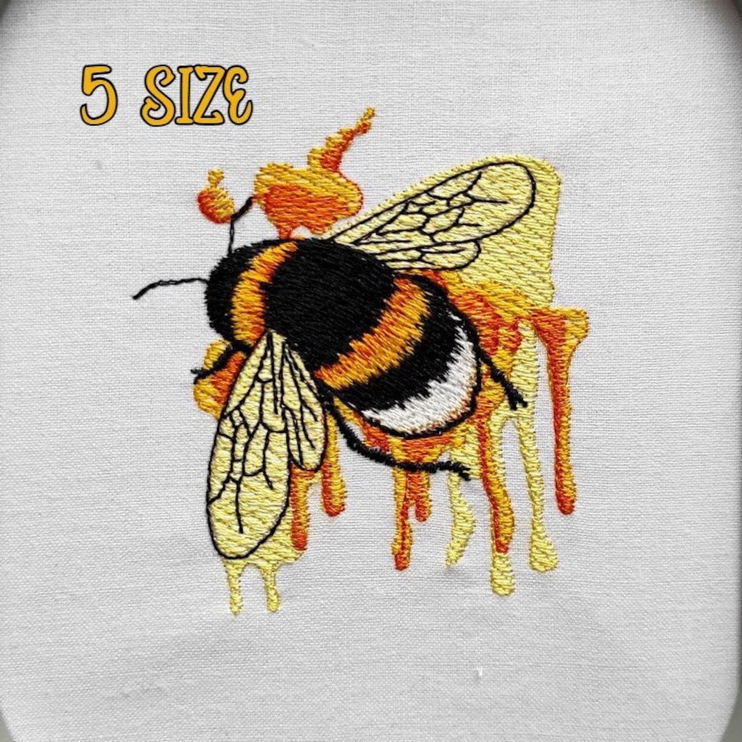 Bee Embroidery Design, Embroidery Designs Insects - Etsy