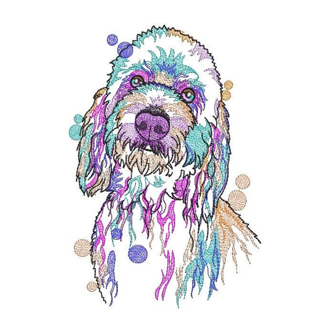 Goldendoodle Embroidery Design, Embroidery Designs Dog - Etsy