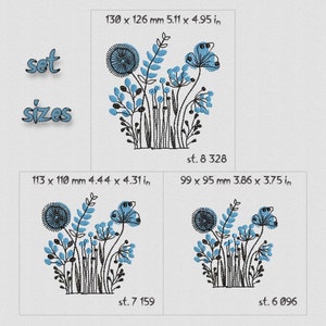 Embroidery Design Flowers, Embroidery Designs Field Grass - Etsy