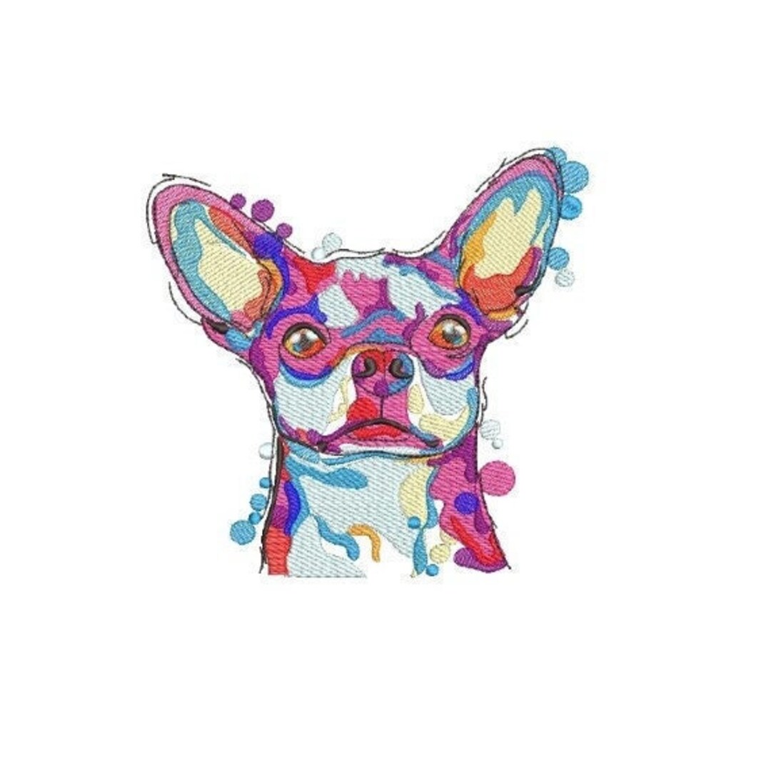 Chihuahua Embroidery Design, Embroidery Designs Dog - Etsy