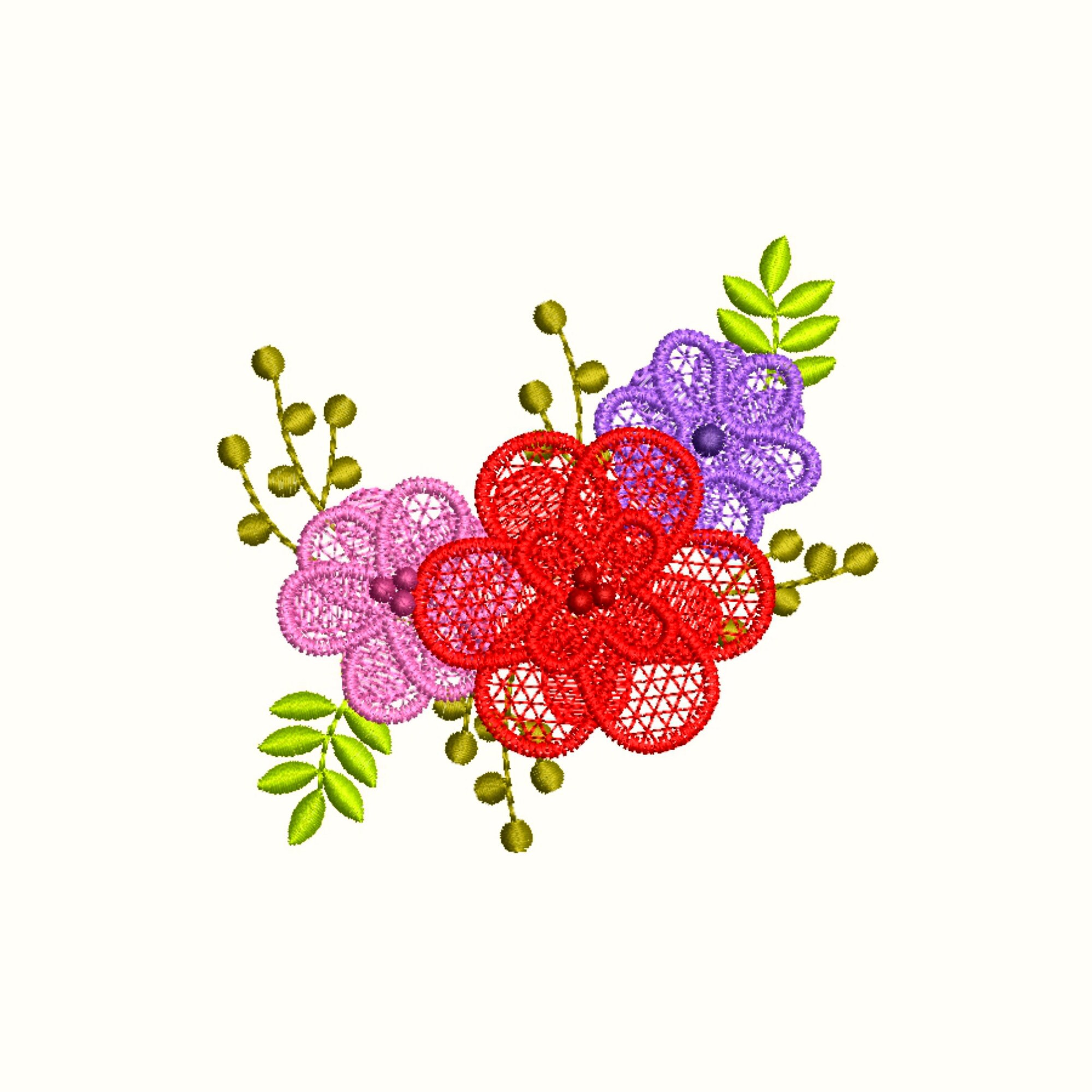 Flowers Embroidery Design, Embroidery Designs FSL - Etsy