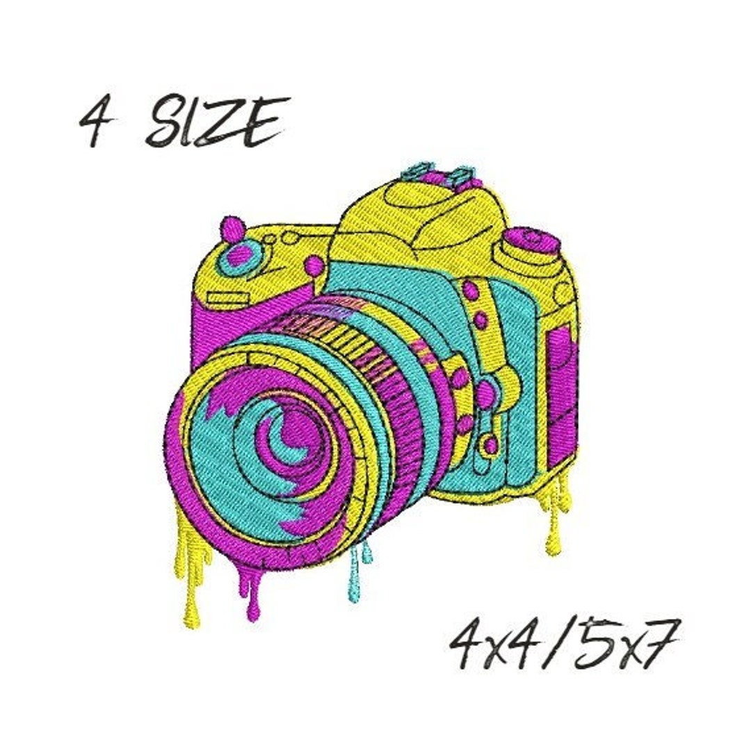 Camera Embroidery Design, Foto Embroidery Designs - Etsy