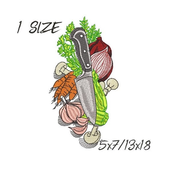 Cooking Utensils Embroidery Design - Etsy
