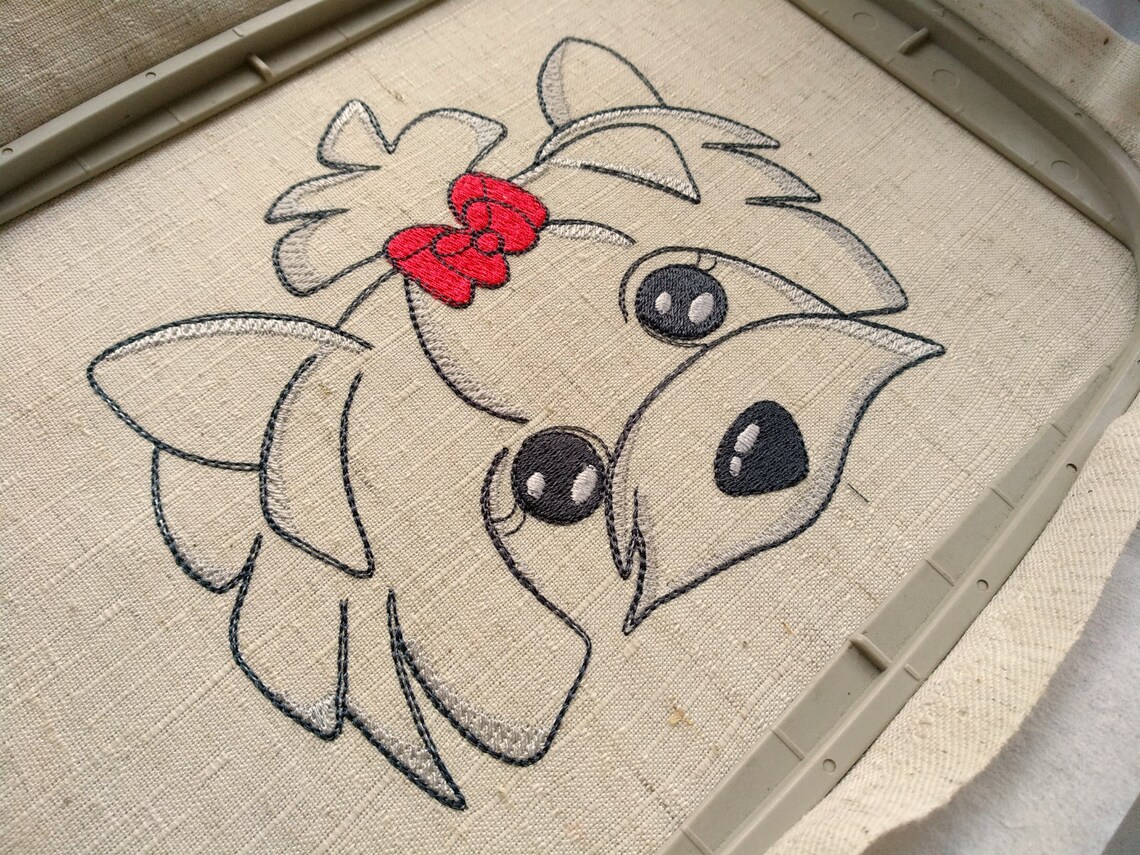 Yorkie Embroidery Design Dog Embroidery Designs Terrier | Etsy