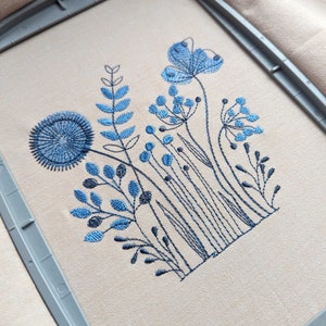 Embroidery Design Flowers, Embroidery Designs Field Grass - Etsy