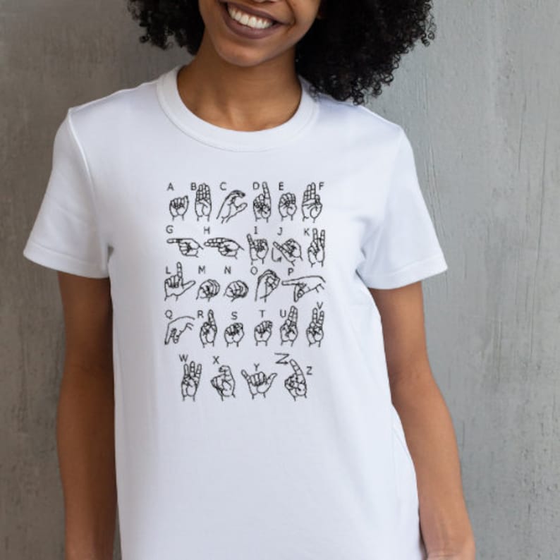 Hand Embroidery Design Deaf Embroidery Designs ASL - Etsy