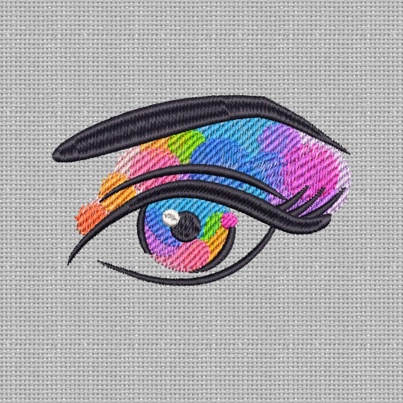 Machine Embroidery Design Eye Beauty Patterns Embroidery Files Makeup ...