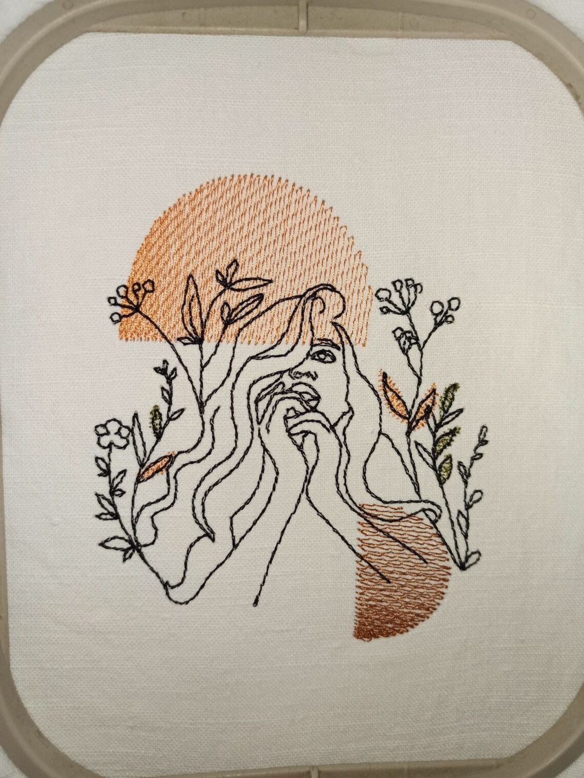 Woman Embroidery Designs, Face Embroidery Design Flowers - Etsy