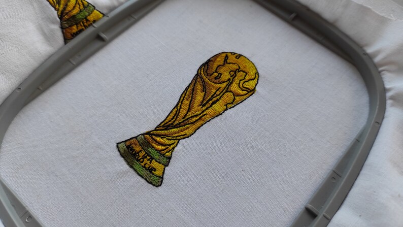 Cup Football Embroidery Designs FIFA World Cup Qatar 2022 - Etsy