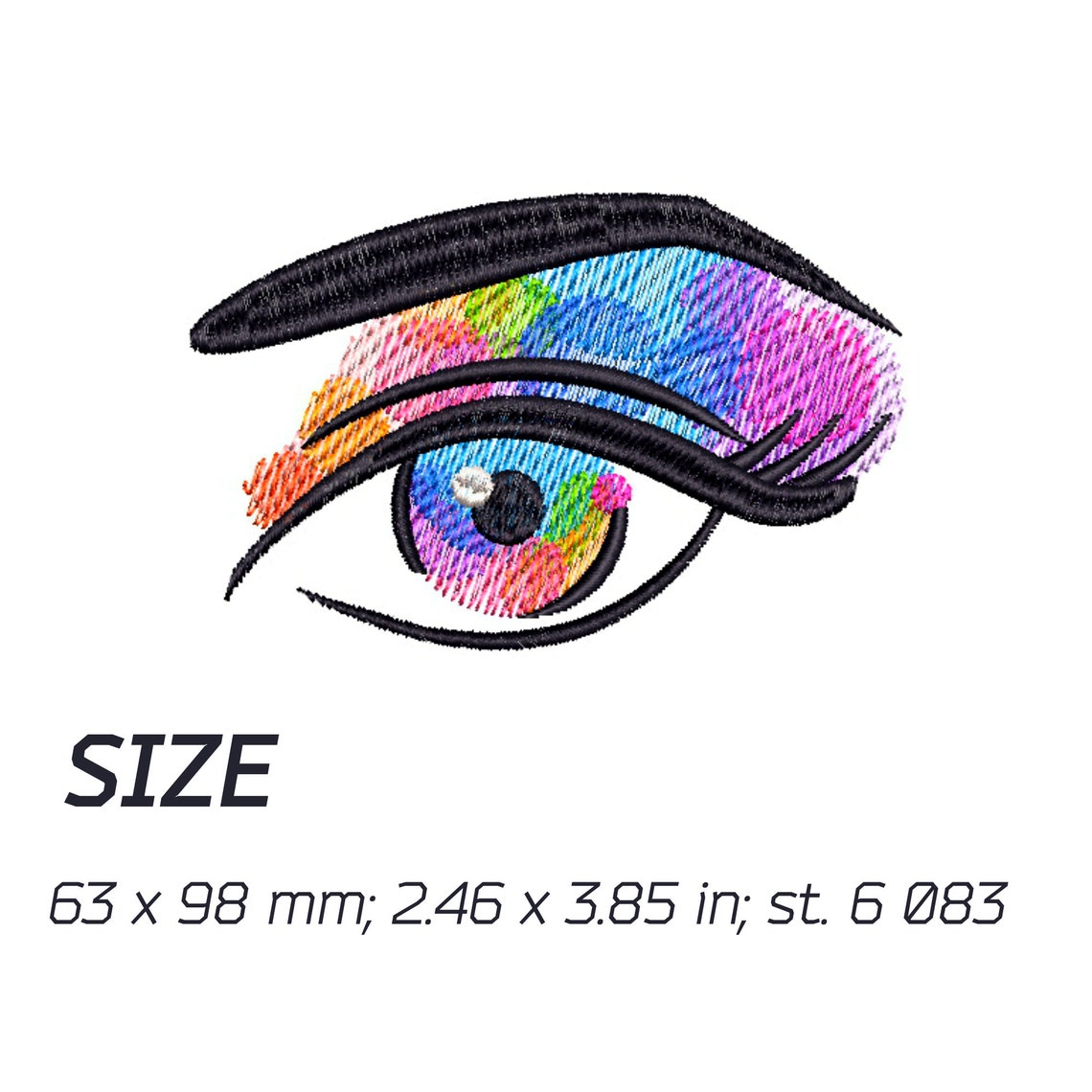 Machine Embroidery Design Eye Beauty Patterns Embroidery Files Makeup ...