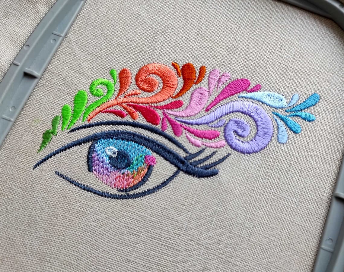 Embroidery Design Makeup, Embroidery Designs Eye - Etsy