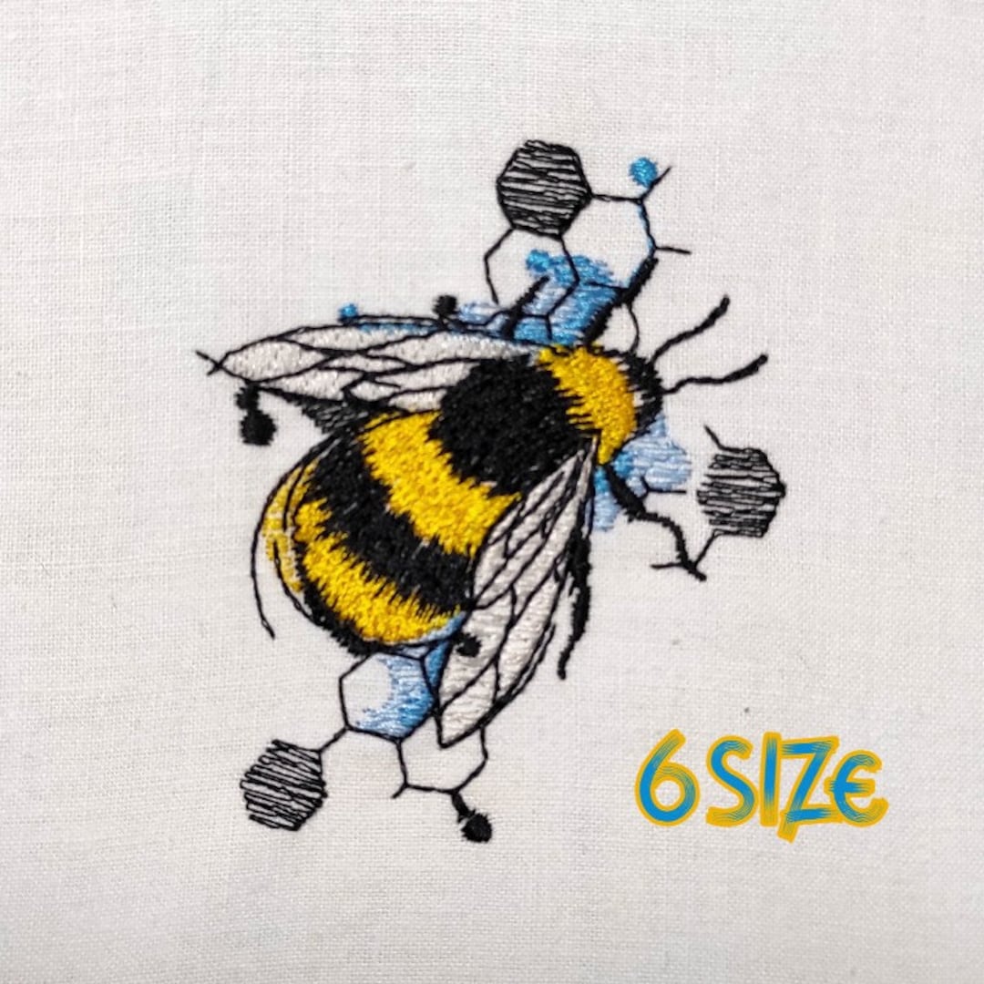 Bee Embroidery Design, Embroidery Designs Insects - Etsy