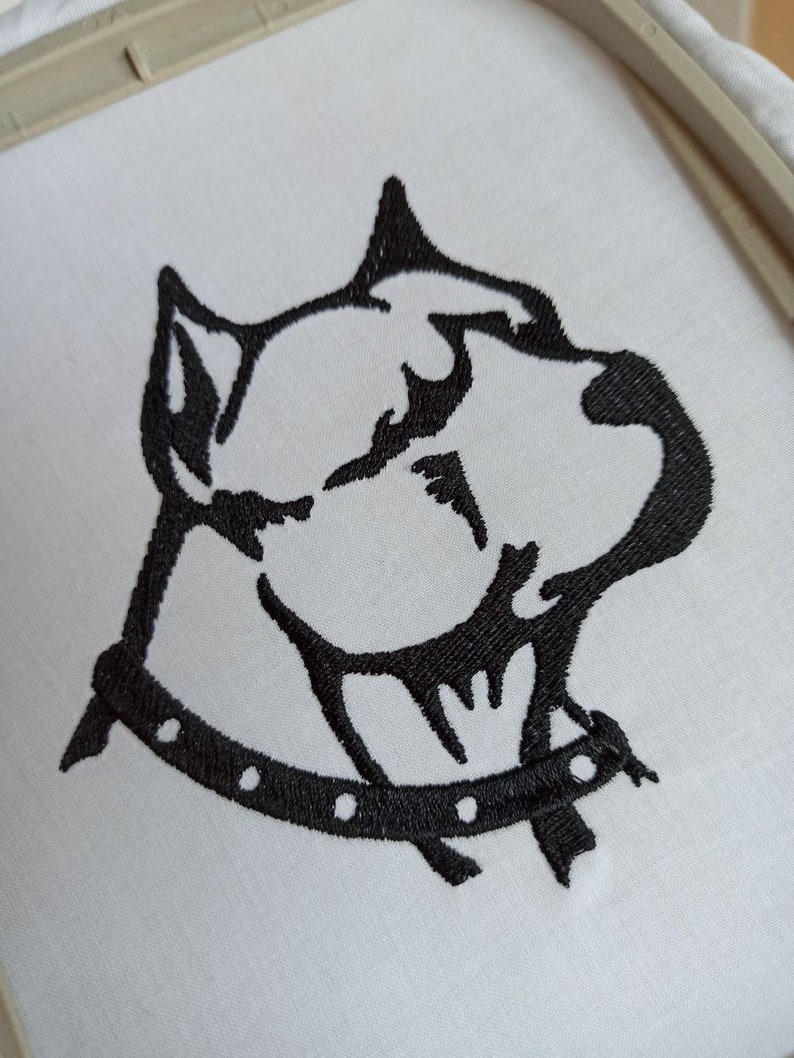 Pit Bull Embroidery Design Embroidery Designs Dog - Etsy