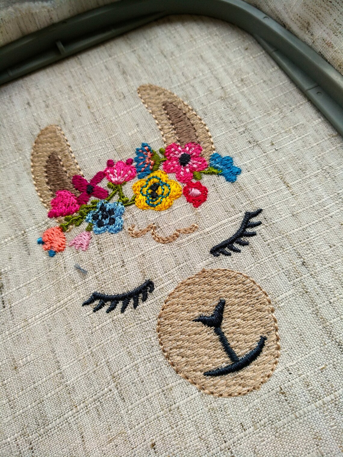 Llama Embroidery Design Animal Embroidery Designs Flower | Etsy