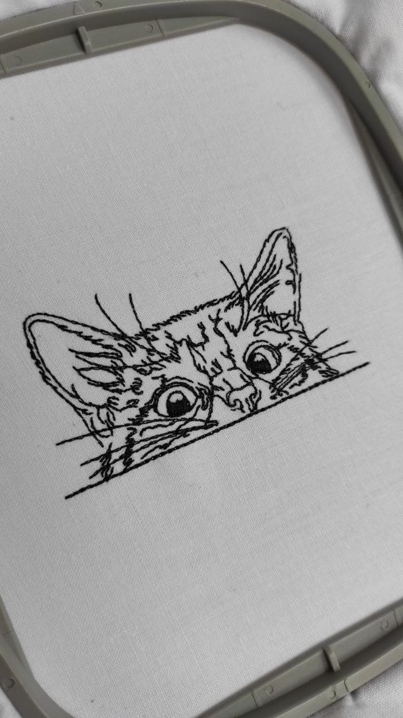 Cat Embroidery Designs - Etsy