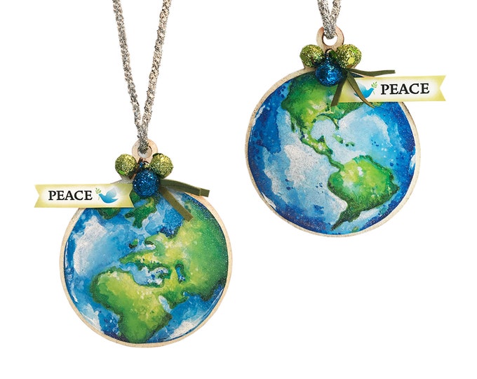 Christmas Holiday Ornament: Peace Sign - Etsy