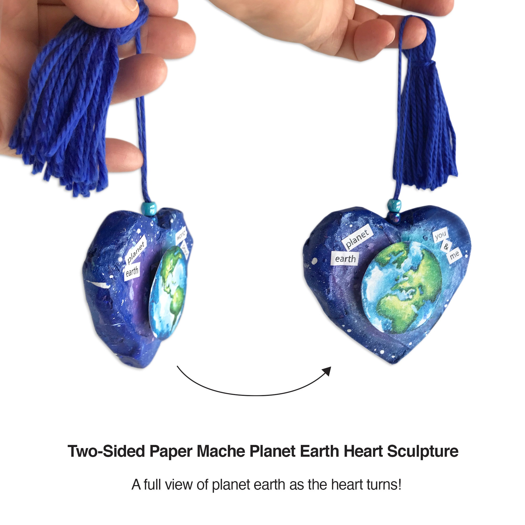 Planet Earth Heart Heart Sculpture Peace Offering Gift | Etsy