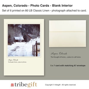 Aspen Photo Note Cards, Set of 6, PRINTED PRODUCT, All Occasion Cards ...