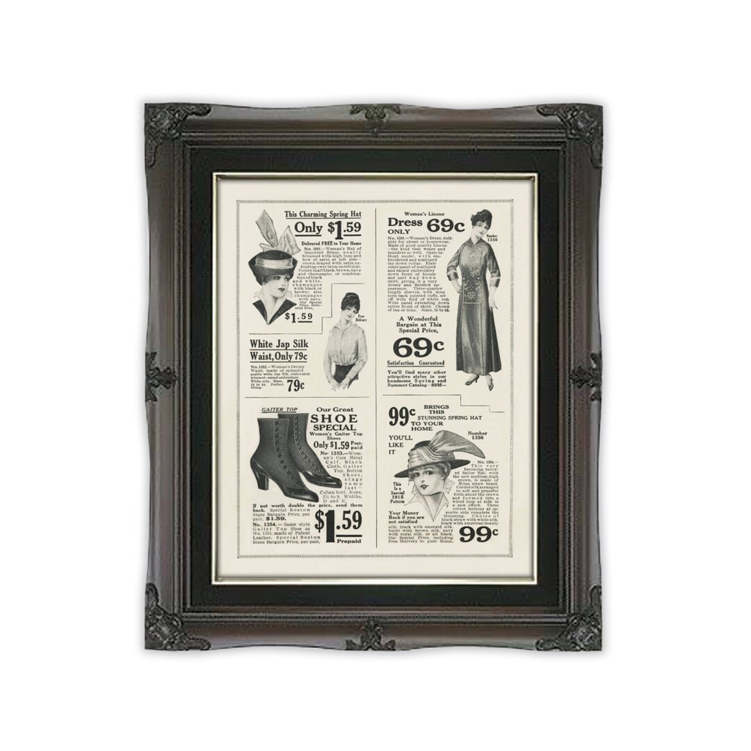 Vintage Clothing Ads, 1915 Womens Fashion, Vintage Fashion Prints ...