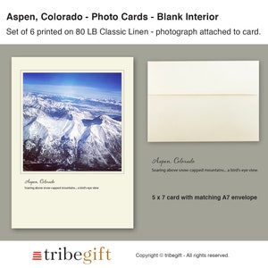 Aspen Photo Note Cards, Set of 6, PRINTED PRODUCT, All Occasion Cards ...