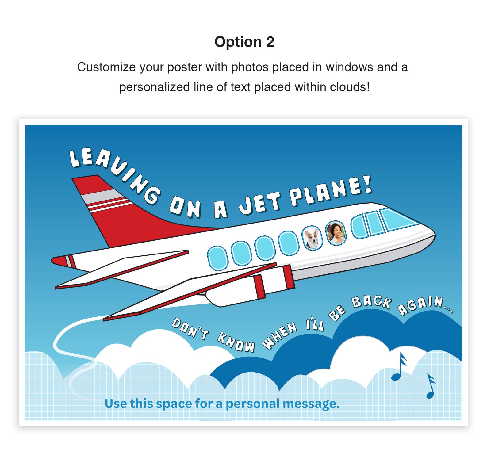 Leaving on a Jet Plane PERSONALIZED 13x19 Poster Leaving on | Etsy