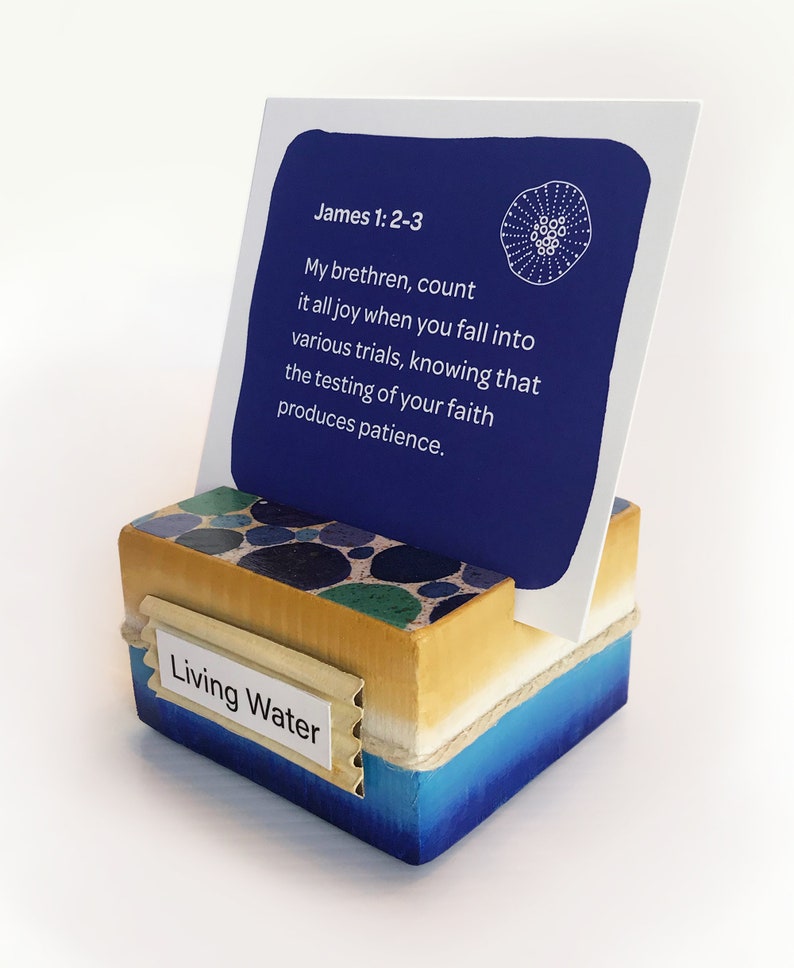 Sea-inspired Scripture Card Holder Bible Verse Card Holder - Etsy