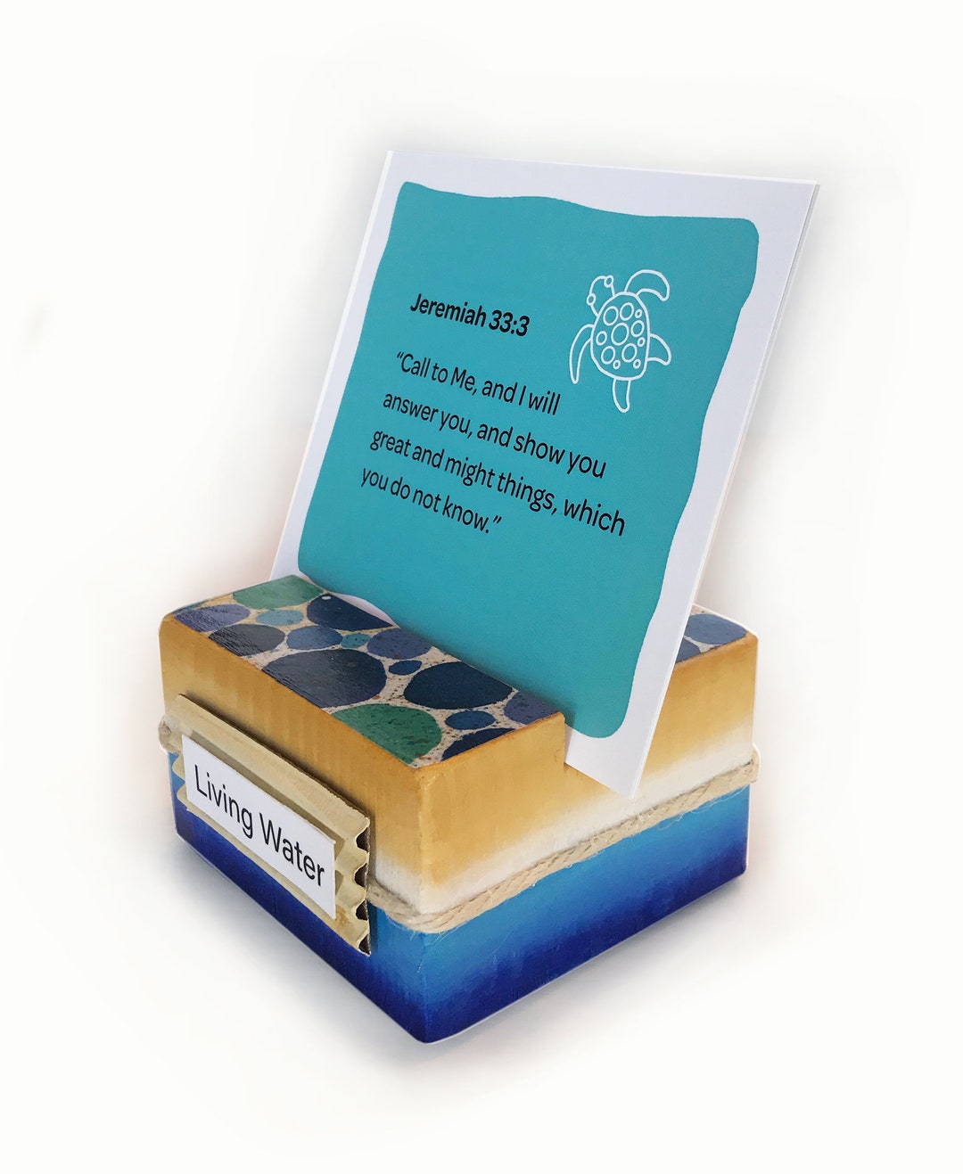 Sea-inspired Scripture Card Holder, Bible Verse Card Holder, Bible ...