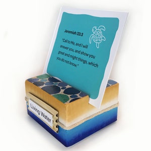 Sea-inspired Scripture Card Holder, Bible Verse Card Holder, Bible ...